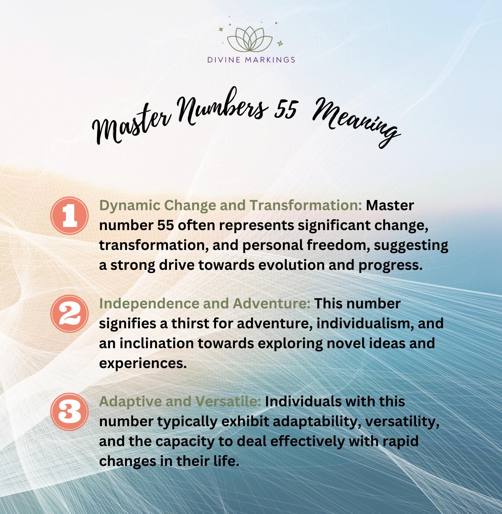 Master Number 55 Meaning: [Heightened Awareness]