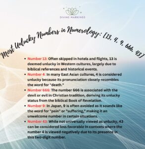 The Most Unlucky Numbers in Numerology: [13, 666, 9, & 4]