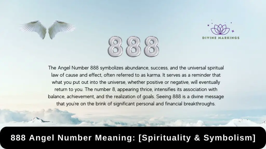 888 Angel Number Meaning: [Spirituality & Symbolism]