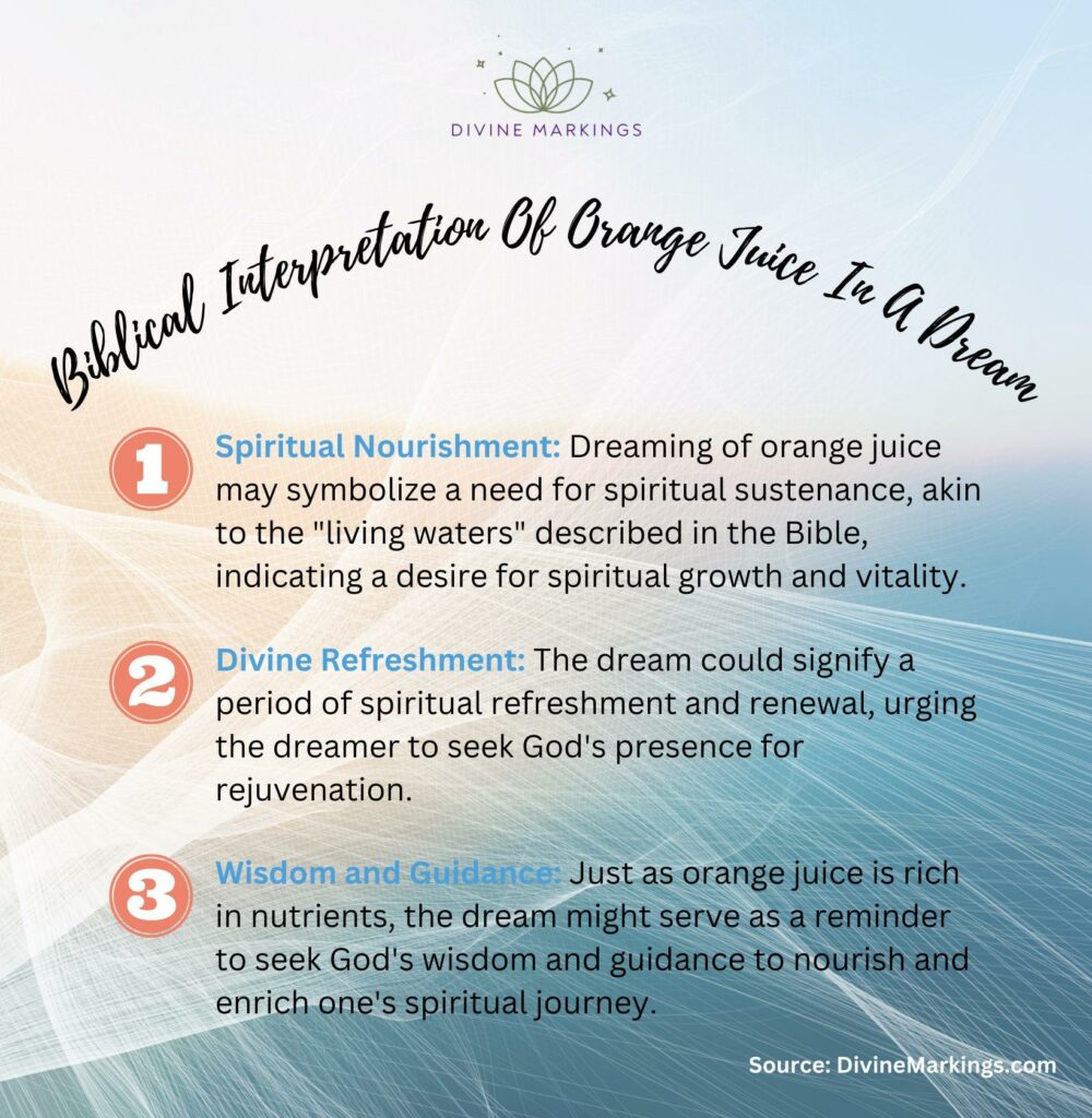 Biblical Meaning of Orange Juice in a Dream