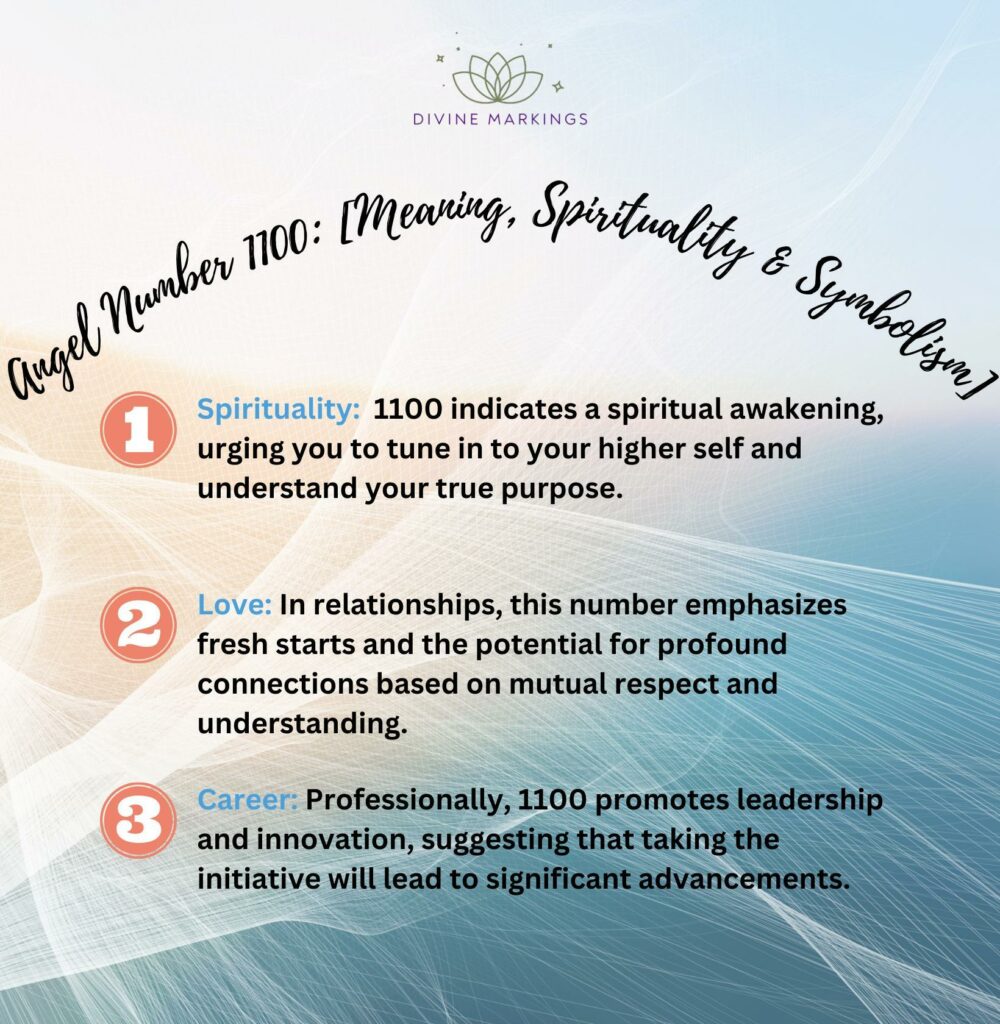 1100 Angel Number Meaning: [Spirituality & Symbolism]