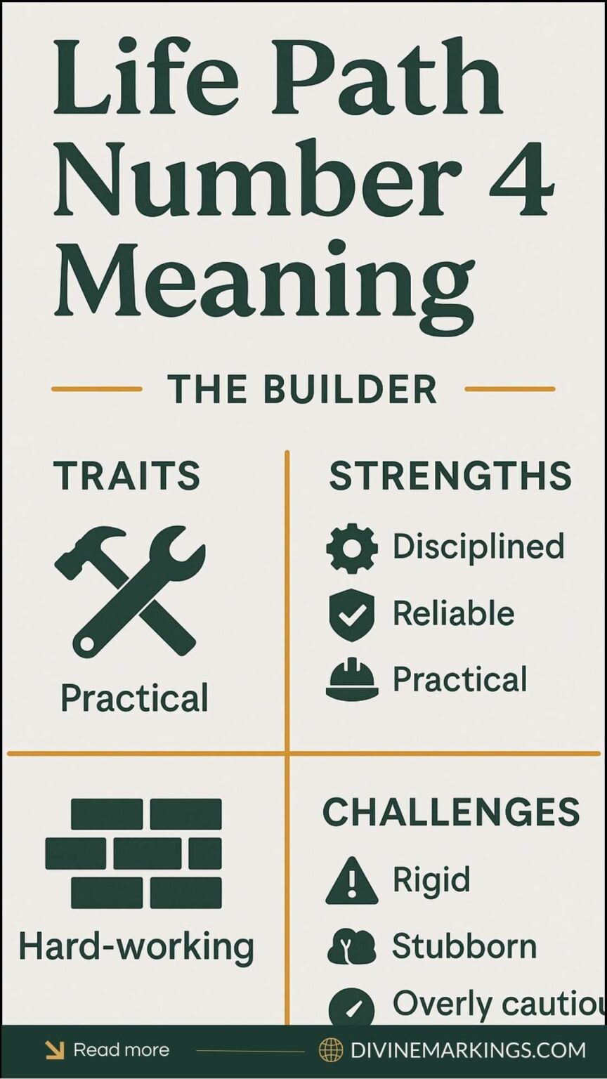 Life Path Number 4 Meaning: Stability, Work & Foundation